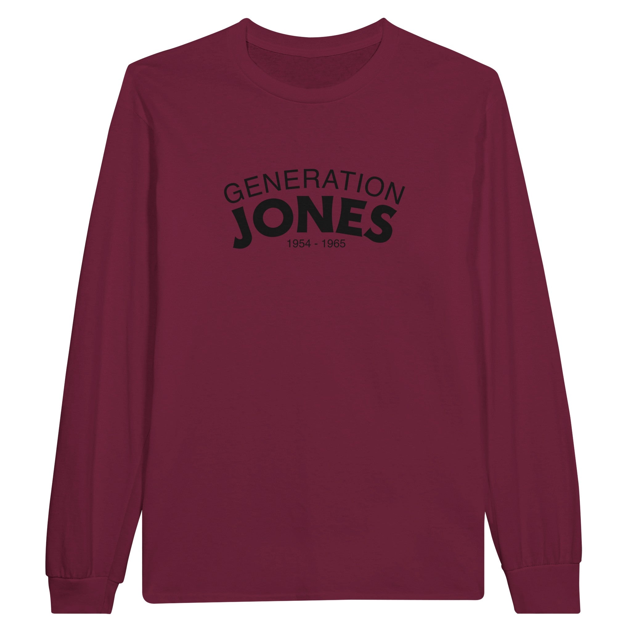 Generation Jones Longsleeve Curved Black – Gen Jones Style